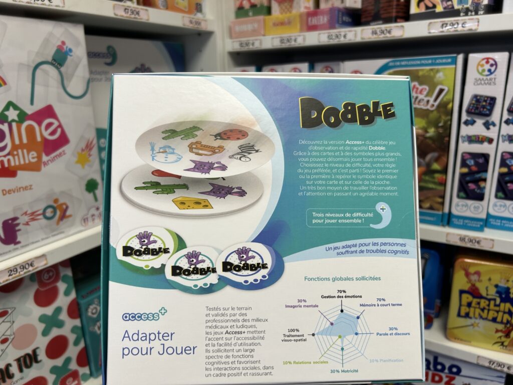 Dobble Access+ : Jeu d'observation adapté aux troubles cognitifs